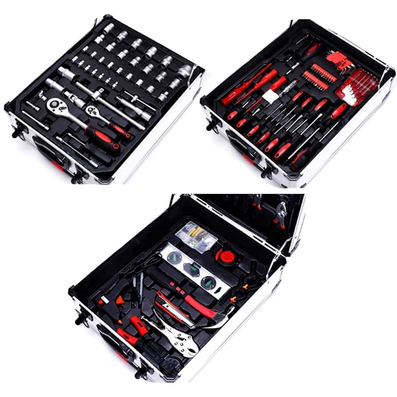 Intimax 187 PCS Aluminium Trolley Tool Box with Tools Set – Emirates ...