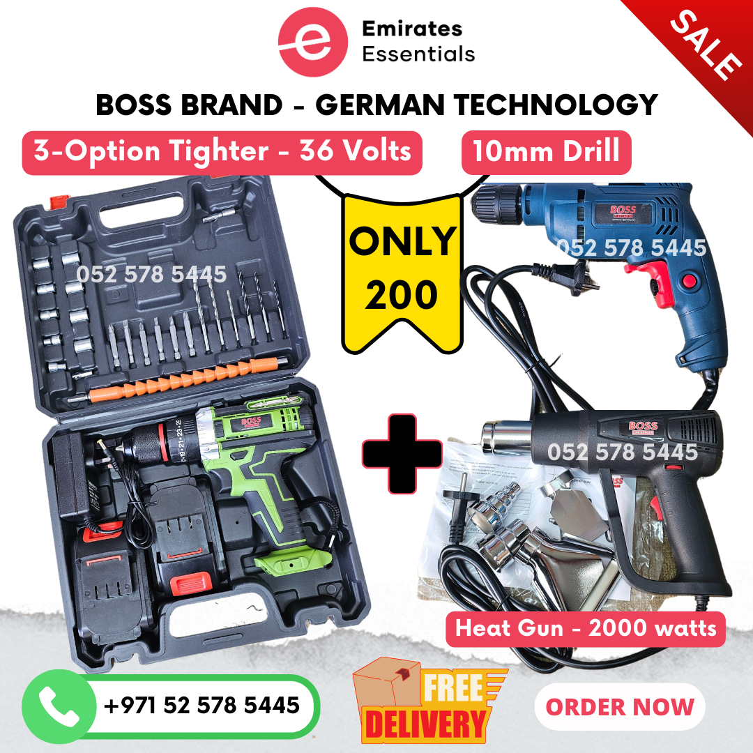 2-in-1 | 3-Option Tighter-36 Volts + 10mm Drill | German Technology ...