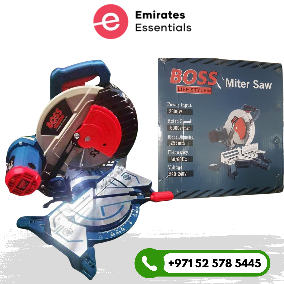 Boss 255mm Miter Saw Machine 2600W – Emirates Essential
