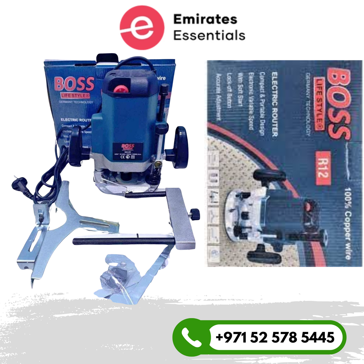 Boss Wood Router Machine 2000W UAE – Emirates Essential