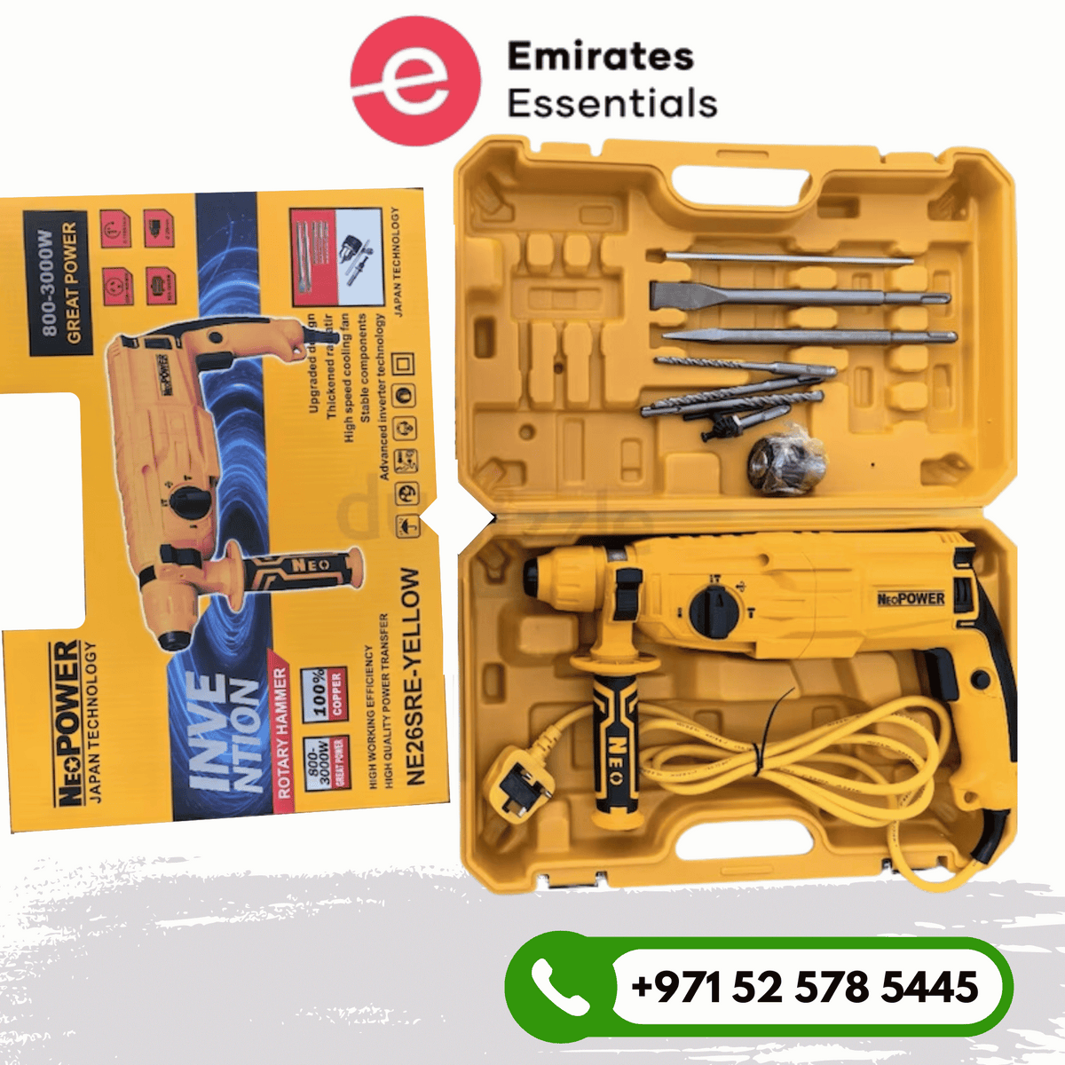 Neo Power Neo Power Professional Hammer Drill 3000 Watt – Emirates ...